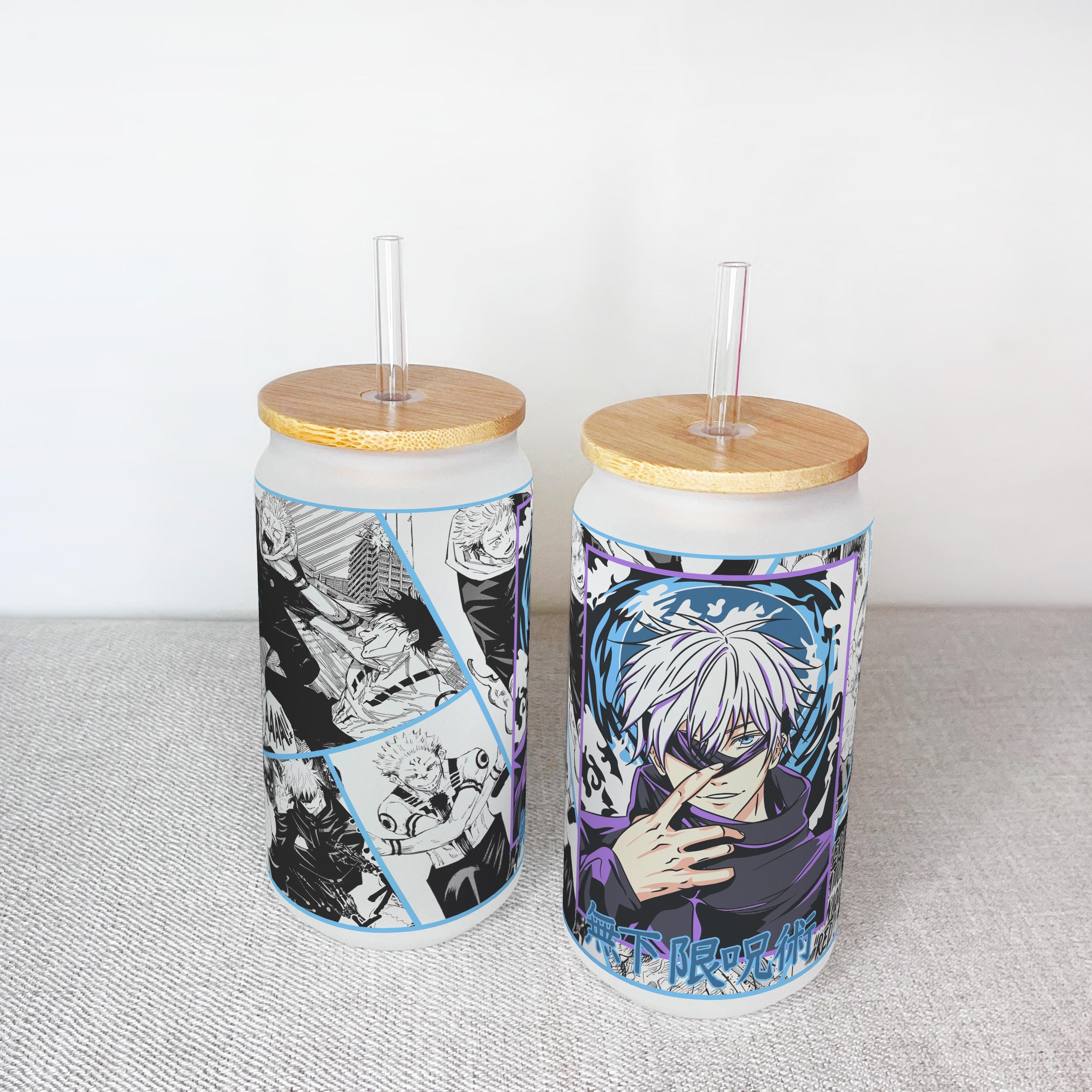 Jujutsu Kaisen Gojo Anime Coffee Cup, Best Anime Libbey Glass Cup 16oz ...