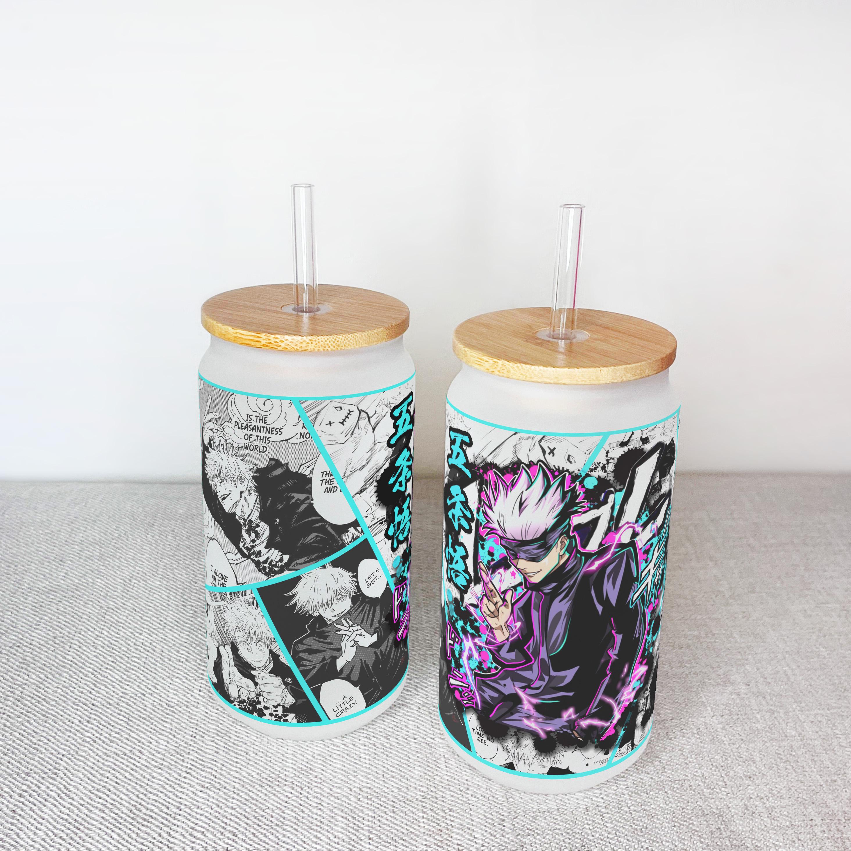 Jujutsu Kaisen Gojo Anime Coffee Cup, Best Anime Libbey Glass Cup 16oz ...
