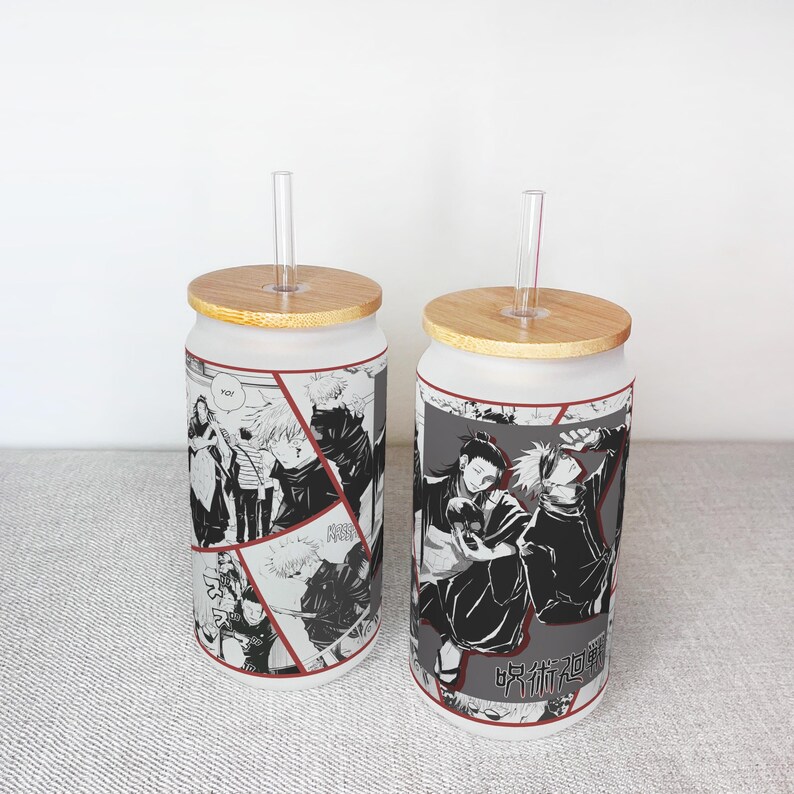 Jujutsu Kaisen Gojo Anime Coffee Cup, Best Anime Libbey Glass Cup 16oz ...