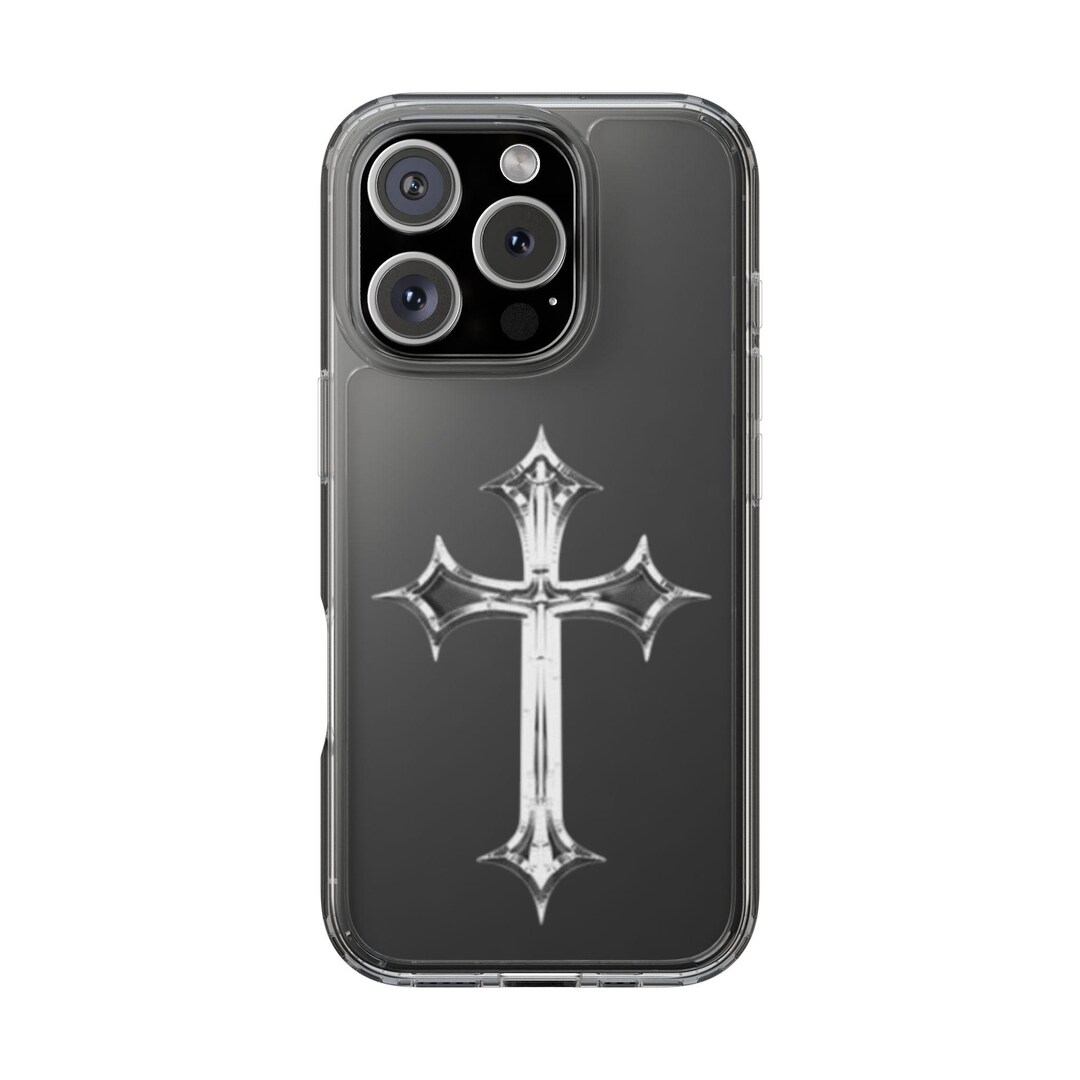Gothic Cross Clear Protected Phone Case - Etsy
