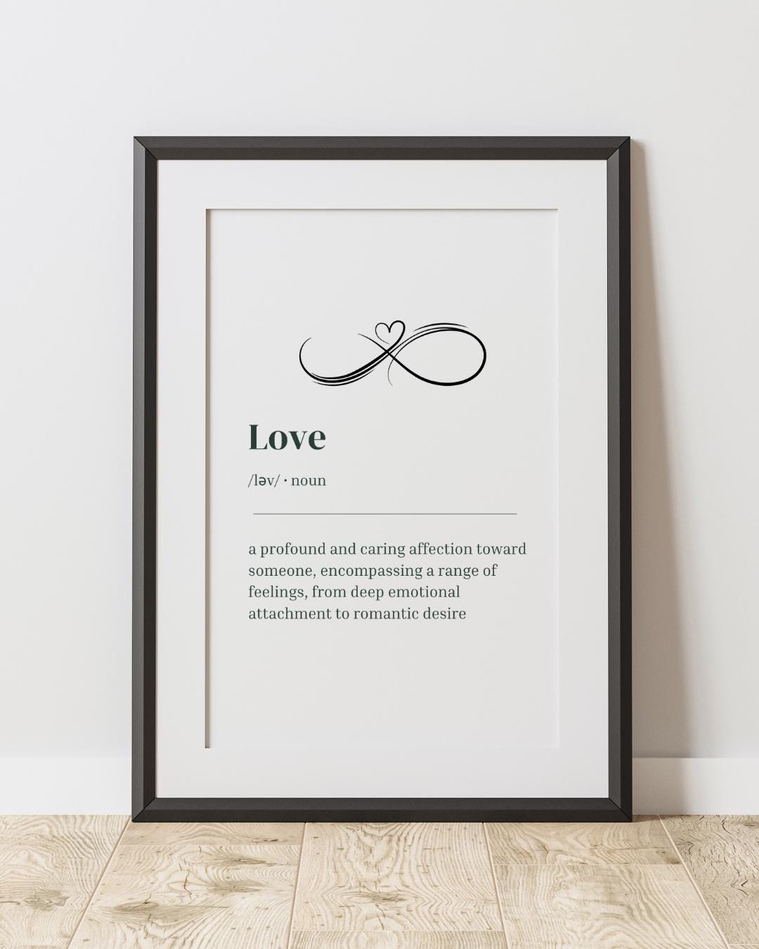 Love Word Definition Poster, Typography Art Print, Love Quote Wall ...