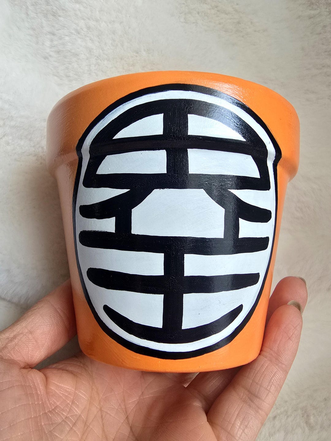 DBZ King Kai Kanji Pot Handpainted - Etsy