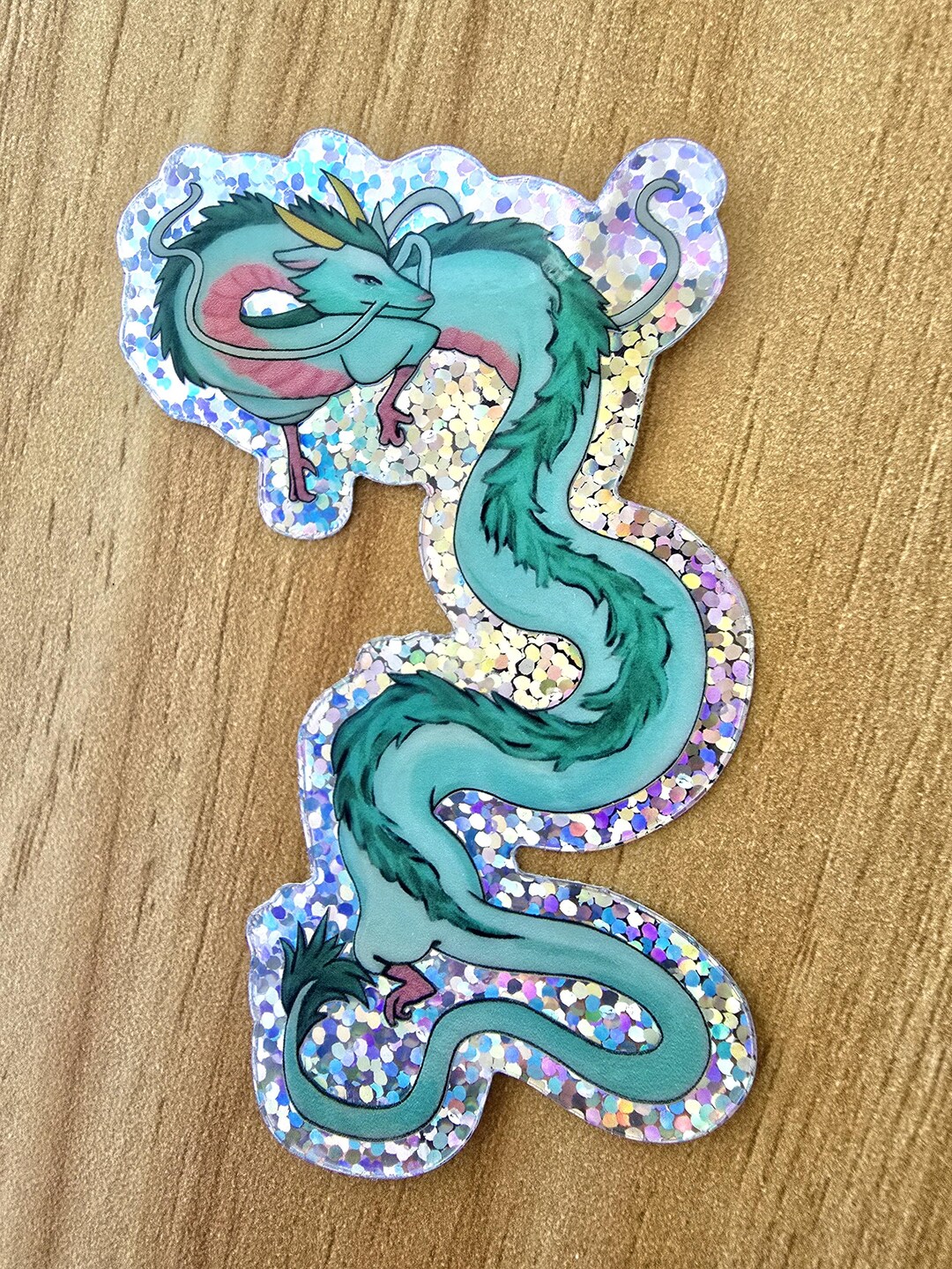 Haku Spirited Away Glitter Sticker - Etsy
