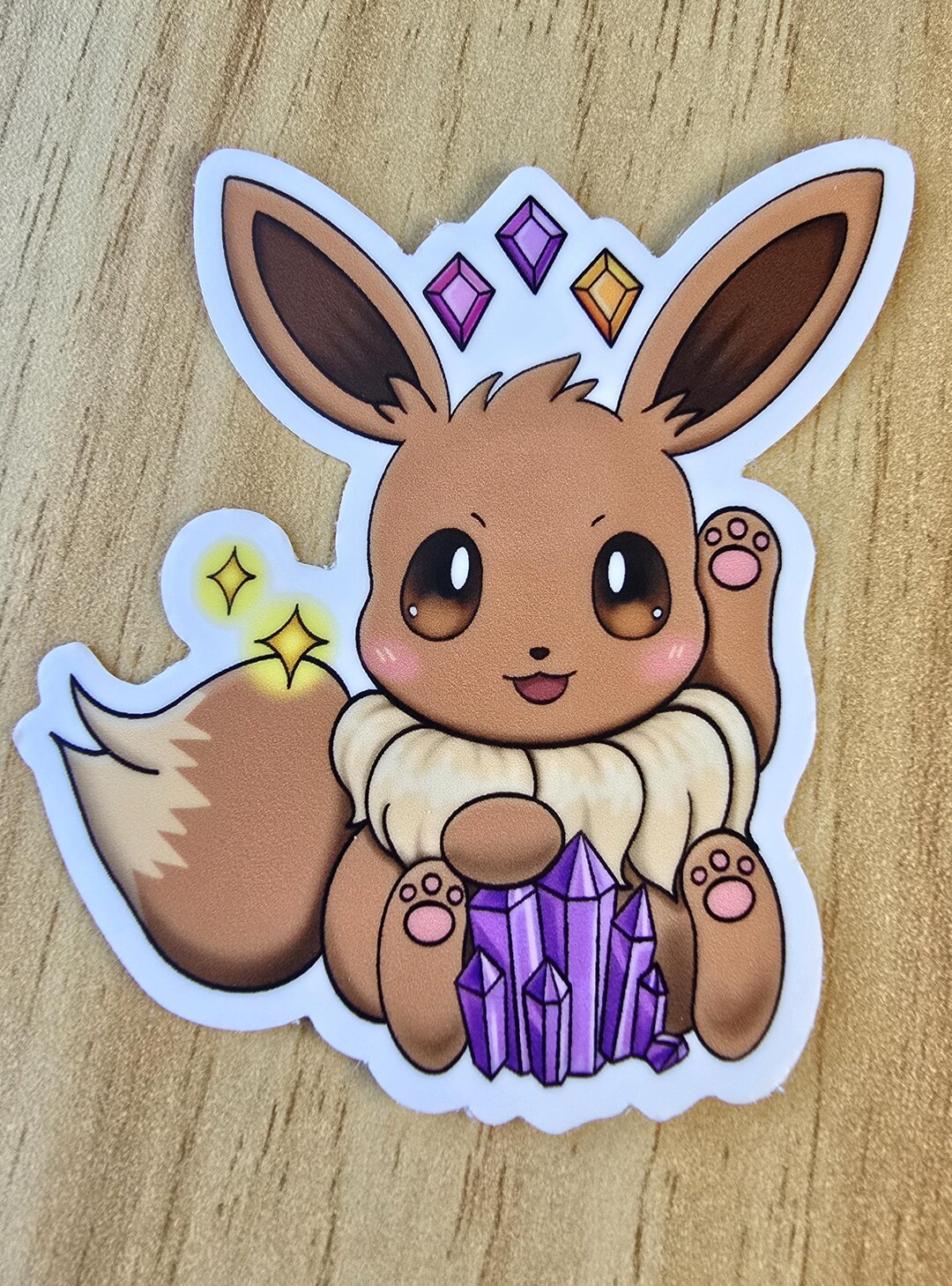 Eevee Crystal Eeveelution Sticker - Etsy