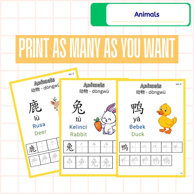 Mandarin Workbook for Kids Vol 2, Trilingual Chinese Learning PDF ...