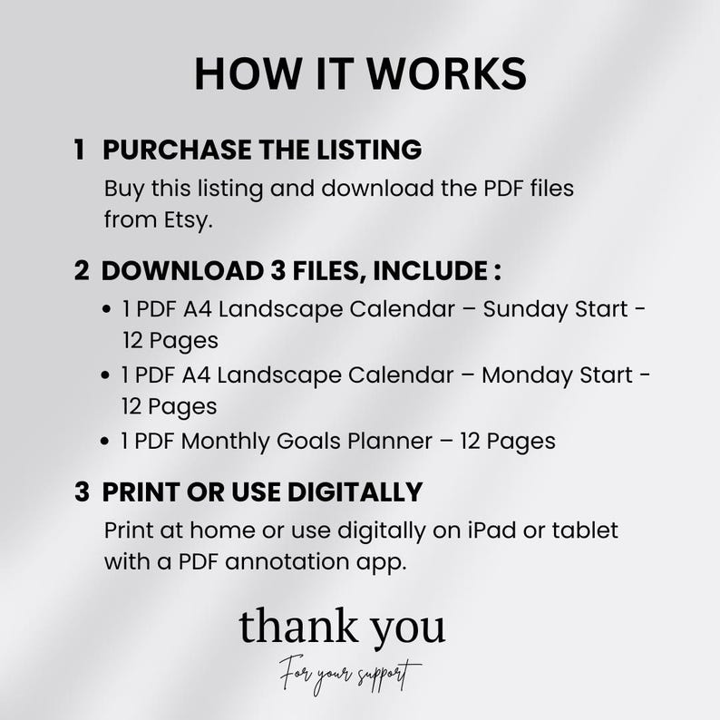 2026 Monthly Calendar, Printable A4 Landscape Calendar, Sunday & Monday ...
