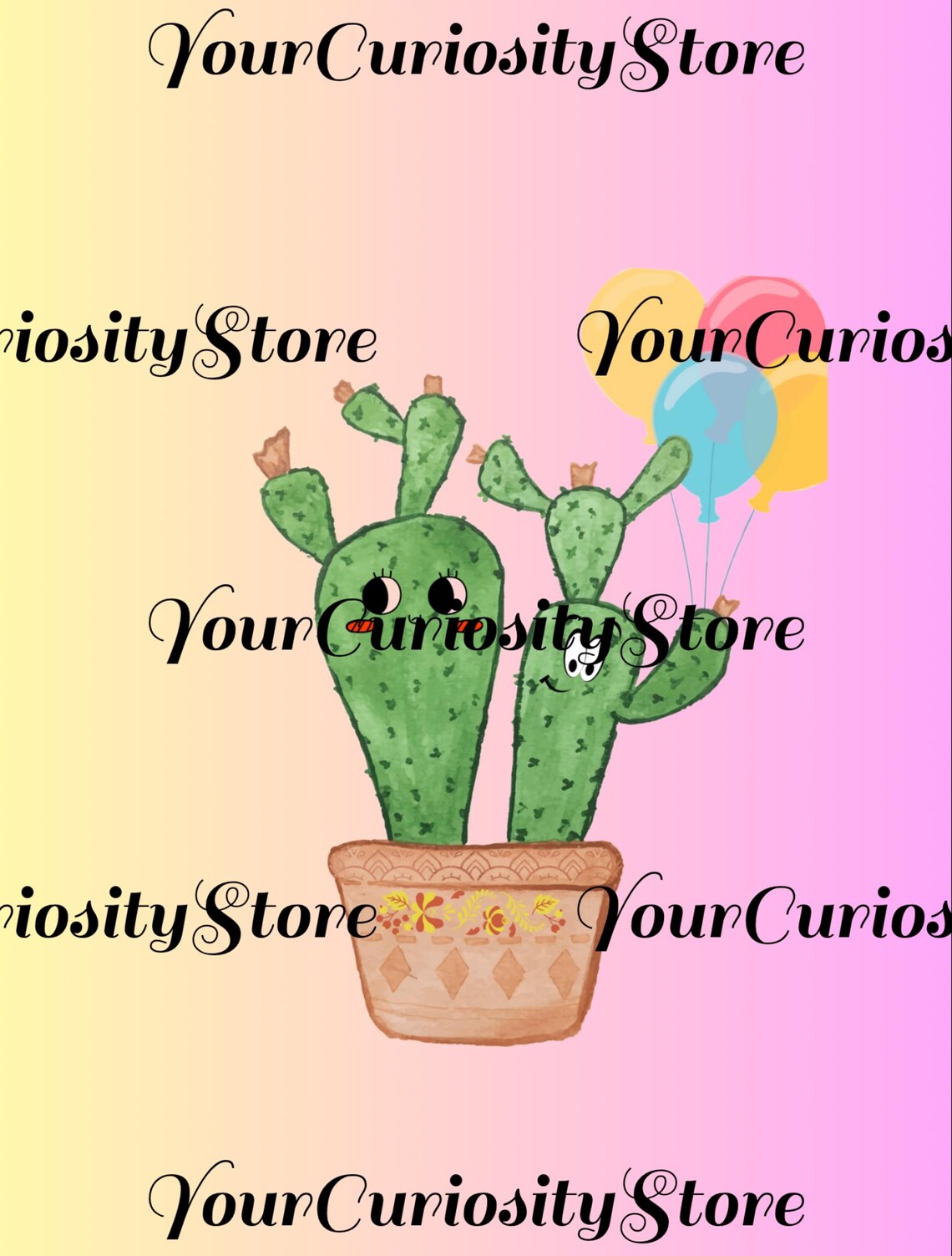 Cactus Sticker Set – Aesthetic Plant Digital Stickers for Planners ...