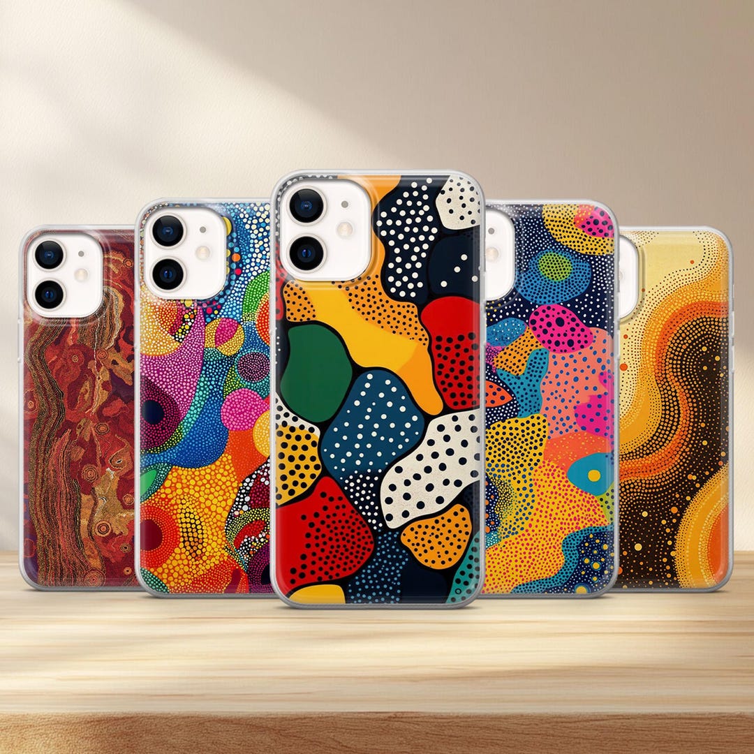 Aboriginal Art Phone Case Australian Cover for iPhone 17, 16, 15, 14 ...