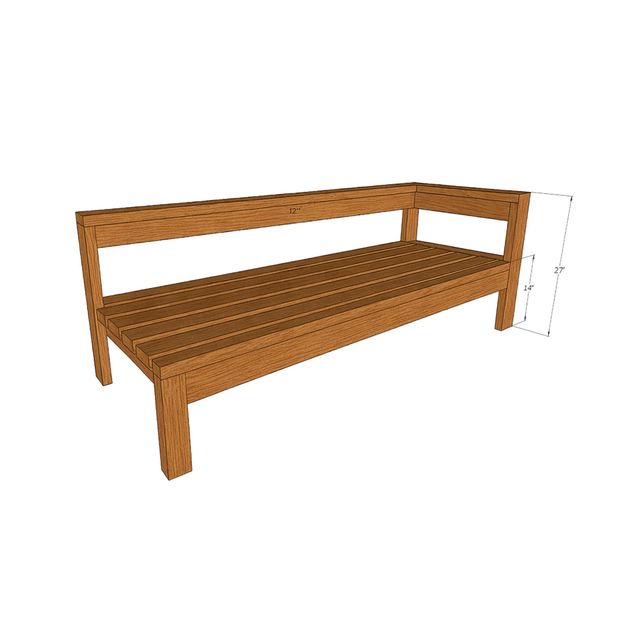 DIY 2x4 Outdoor Sofa Woodworking Plan | Digital PDF Furniture Building ...