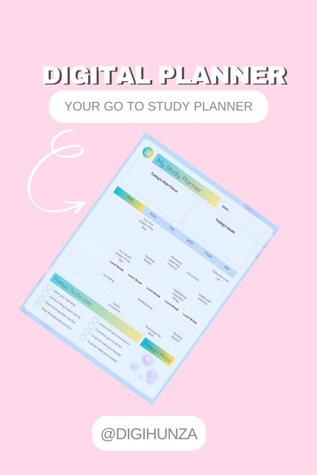 Study Goals Planner | Ultimate Study Planner, A4 Printable Study Goals ...