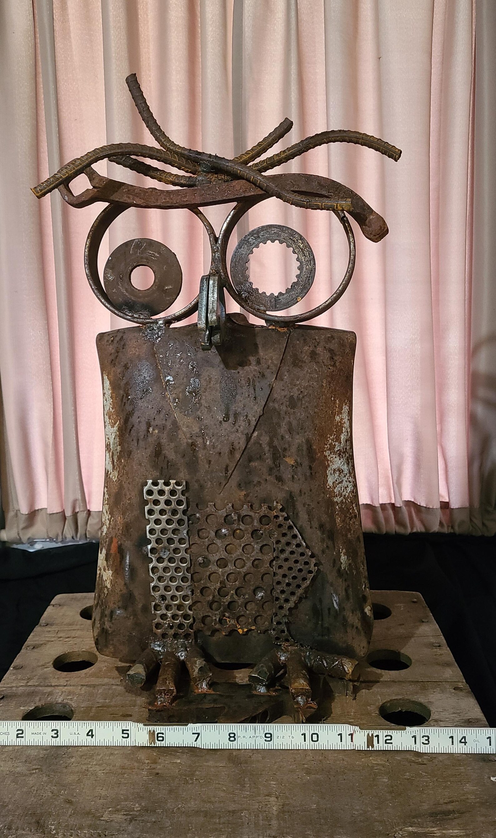 Owls Rusty Metal Art Shovel Horseshoe Owl Whoot Hoot Rustic Yard Garden ...