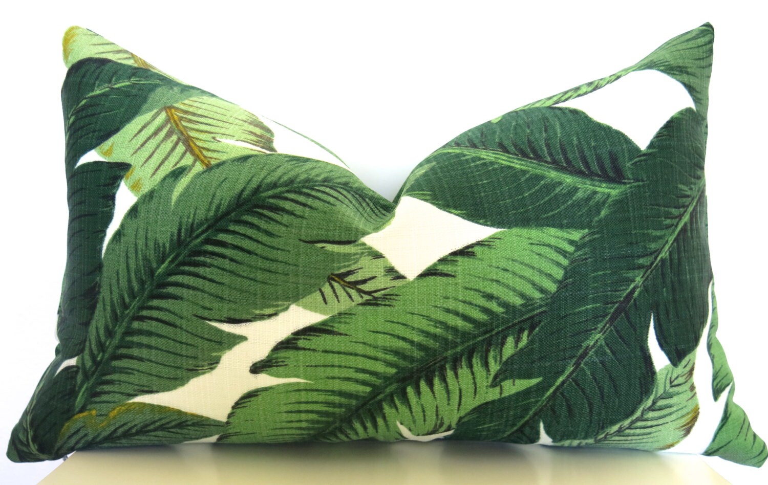 Palm Print Pillow Cover Palm Leaf Pillow Green Dark - Etsy