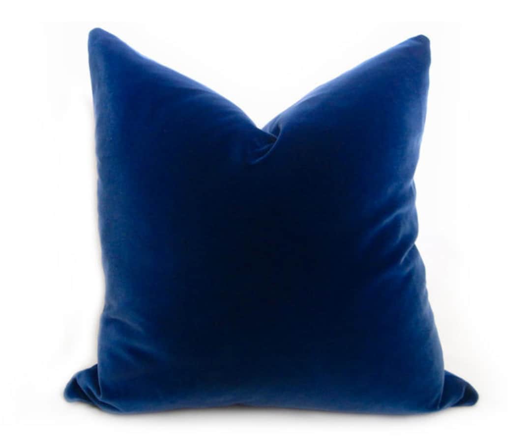 PLUSH Royal Blue Velvet Pillow Cover - Navy - Royal Blue Pillow - Blue ...