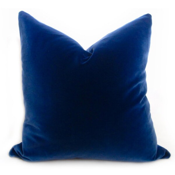 Bright Blue Pillow - Etsy