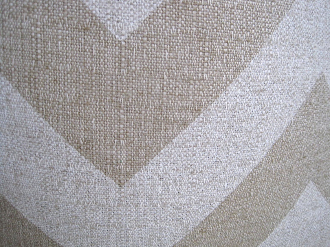 Chevron Linen Pillow Cover Natural White 20 Inch BOTH - Etsy