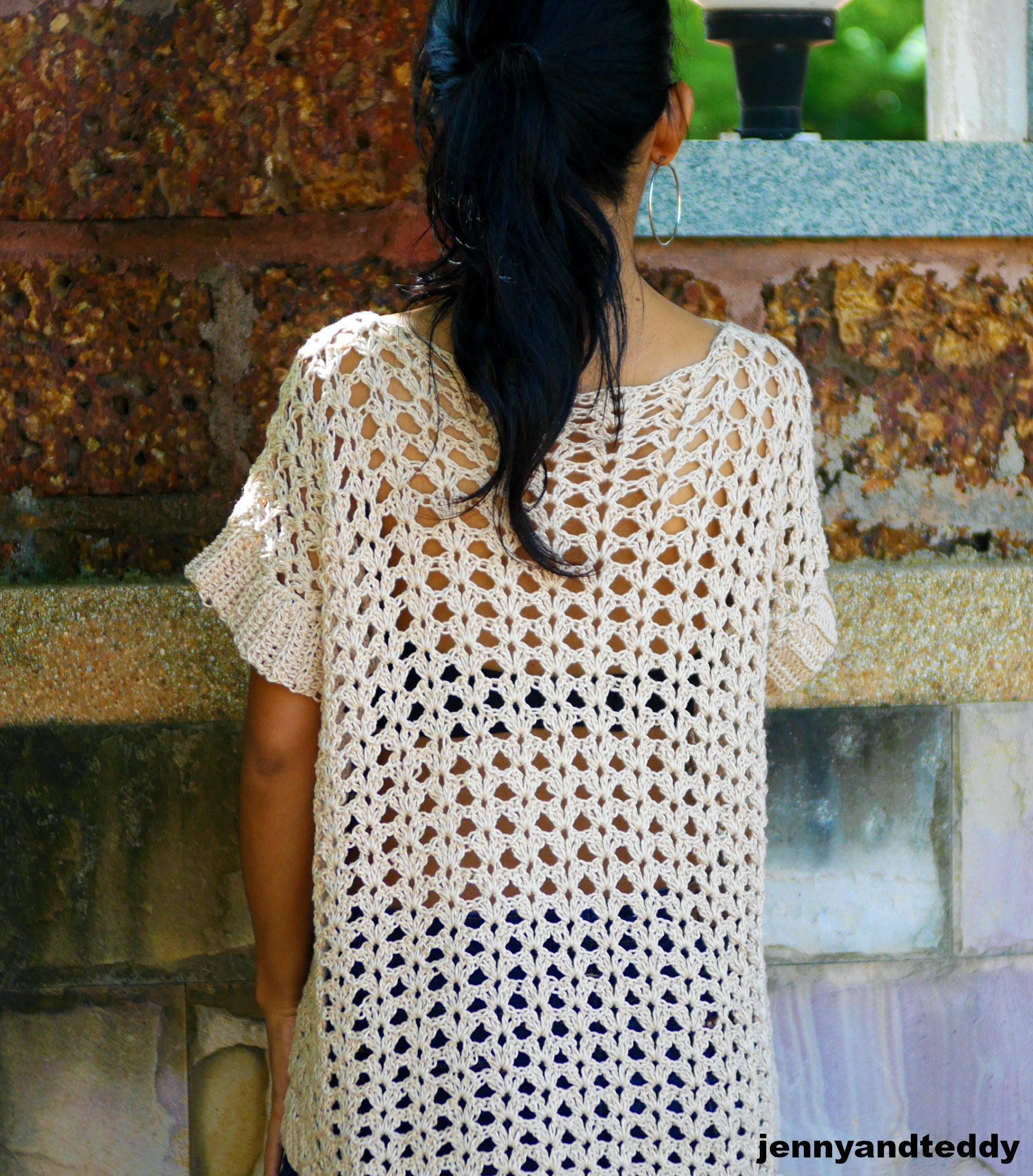 Easy Crochet Summer Tunic Pdf Pattern With Video Tutorial - Etsy