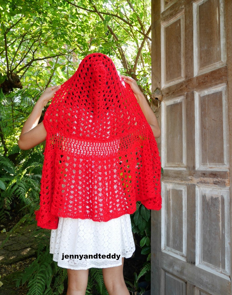 Red Riding Hood Cape/capelet Crochet Pattern Pdf With Video - Etsy