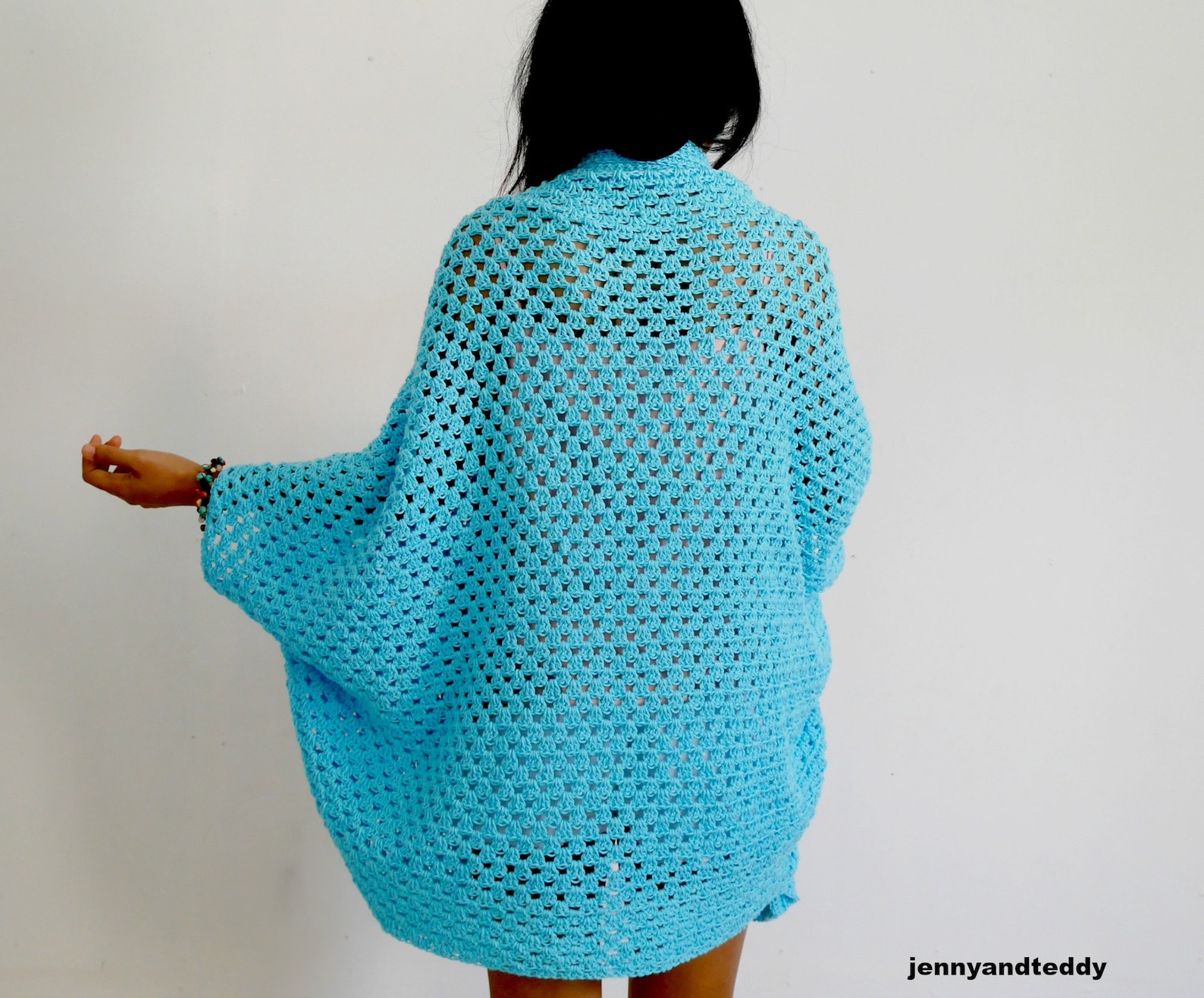 Crochet Easy Cardigan From a Rectangle Pattern Pdf With Video - Etsy