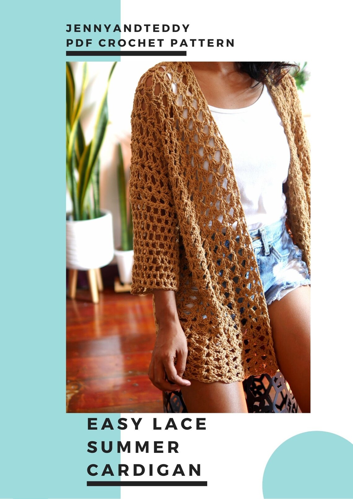 Lacy Summer Cardigan Crochet Pattern – Easy Boho Cardi PDF • 2 ...