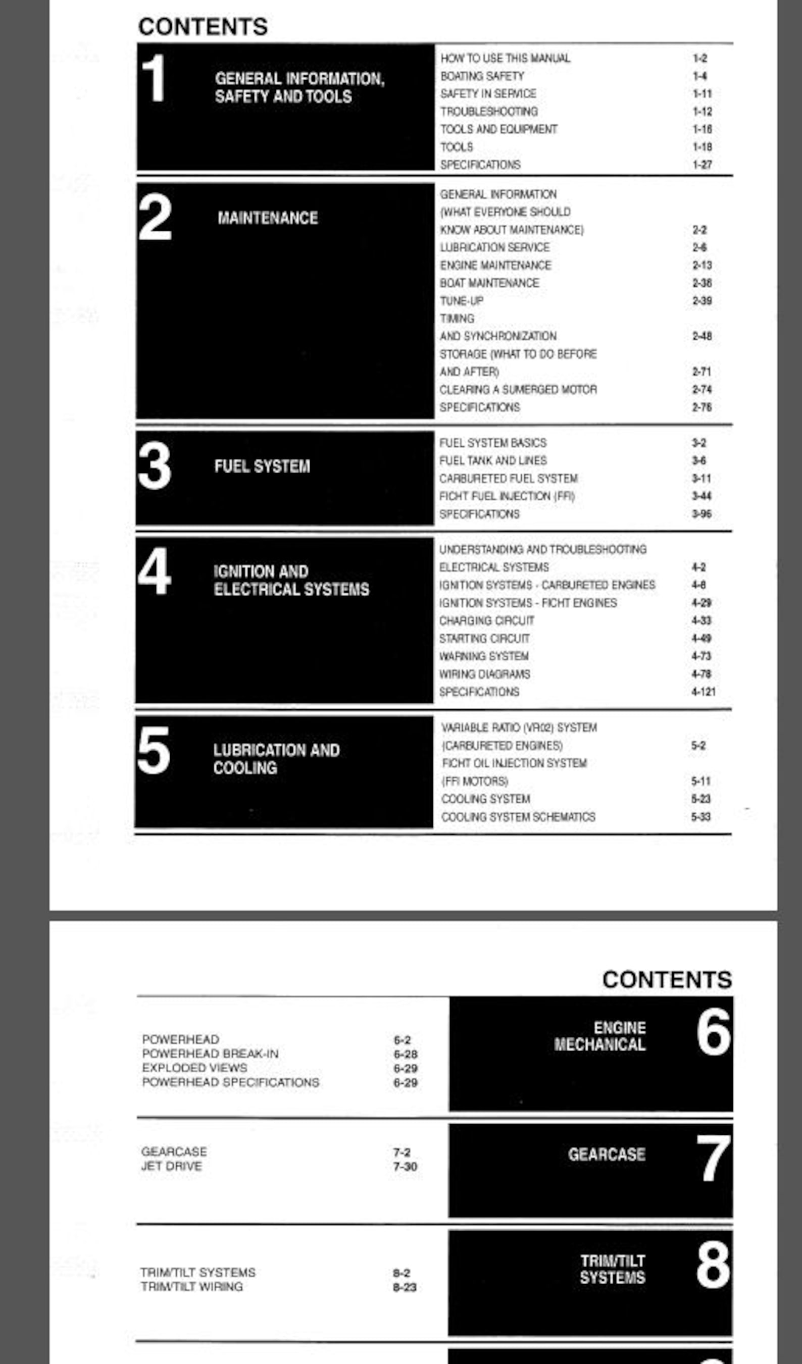 Johnson / Evinrude Outboard Marine Motor Service Repair Manual 65-300hp ...
