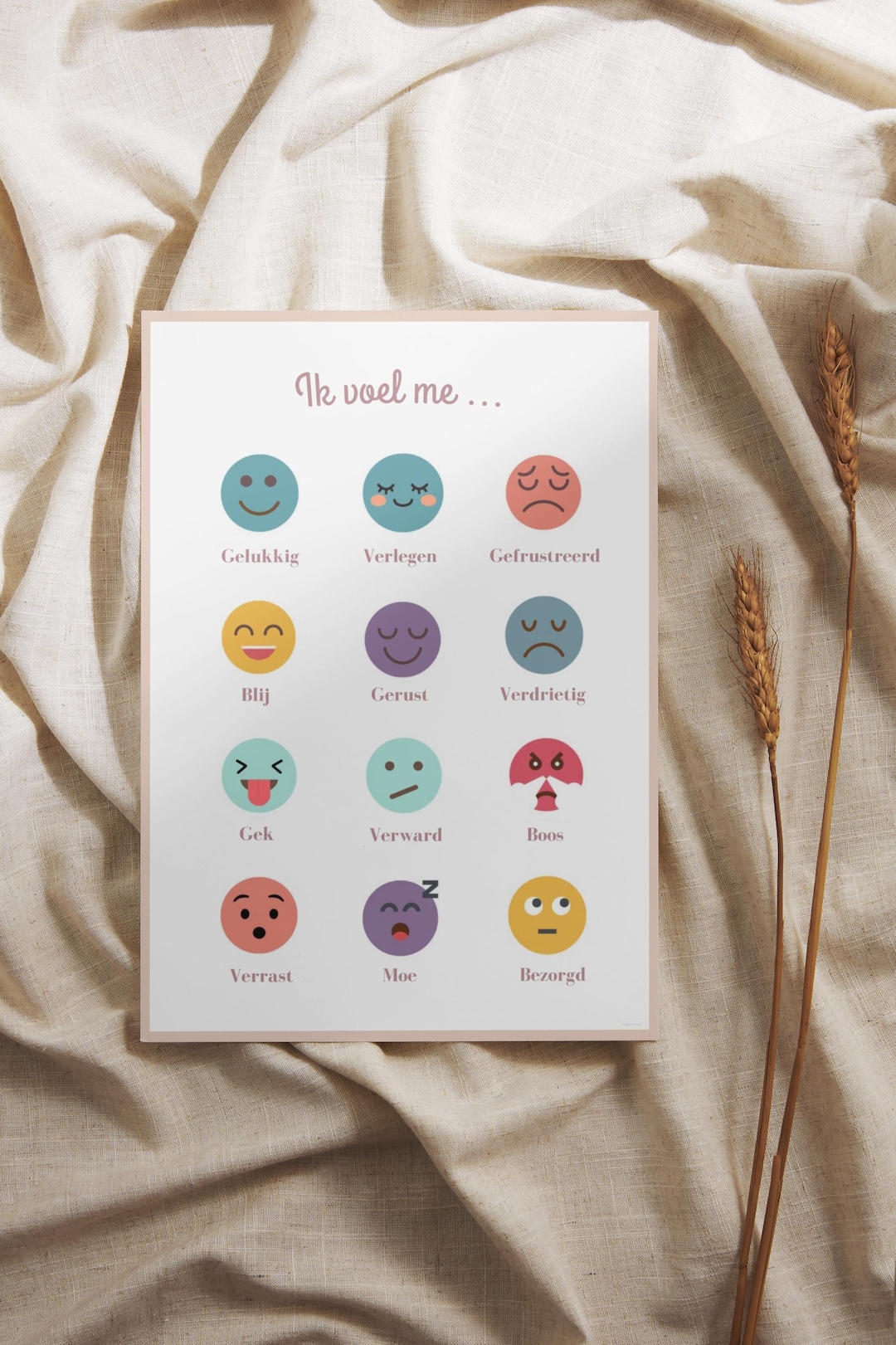 Toddler Feelings Chart Printable | Emotion Chart for Kids | English ...