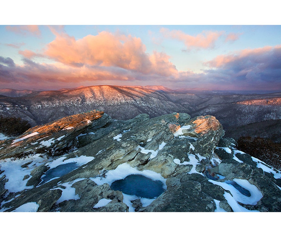 Hawksbill Mountain Winter Sunrise, Boone, North Carolina, Fine Art ...