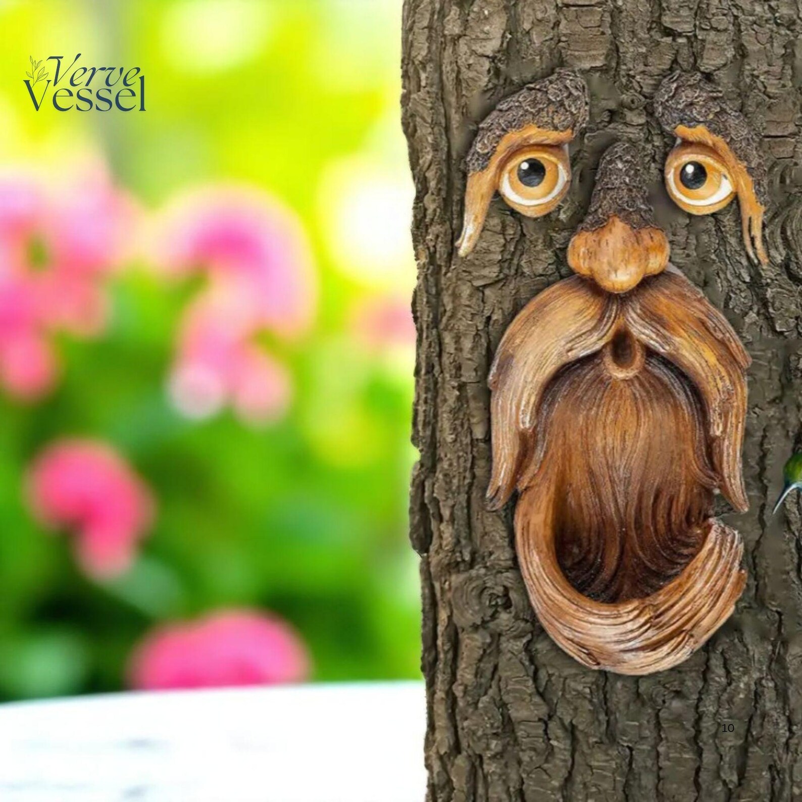 Tree Face Garden Decor – Whimsical Tree Hugger Sculpture for Yard Art ...
