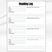 Digital Reading Log: Editable Book Tracker (printable PDF) - Etsy