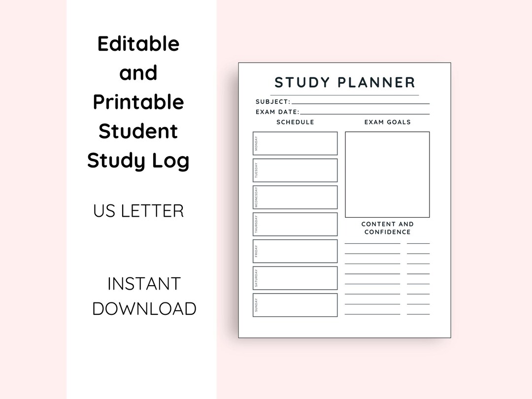 Student Study Plan Tracker, Nurse Study Plan Tracker, Student Tracker ...
