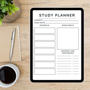 Editable Study Planner PDF: Exam Tracker & Academic Organizer (digital ...