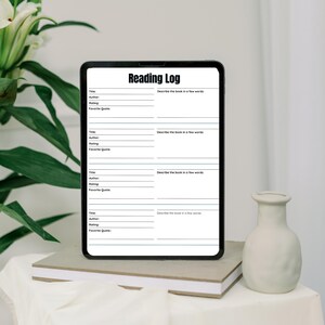 Digital Reading Log: Editable Book Tracker (printable PDF) - Etsy