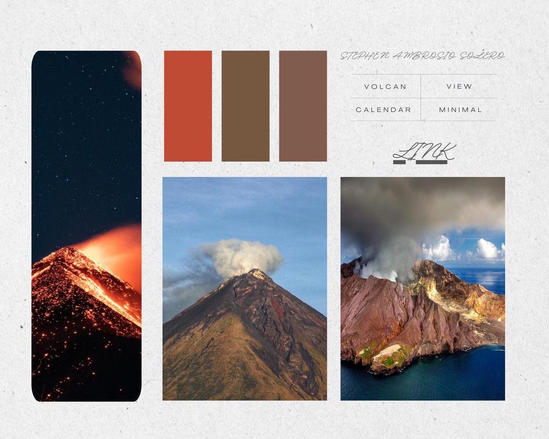 Editable Volcano Calendar Template | Customizable Nature Calendar ...