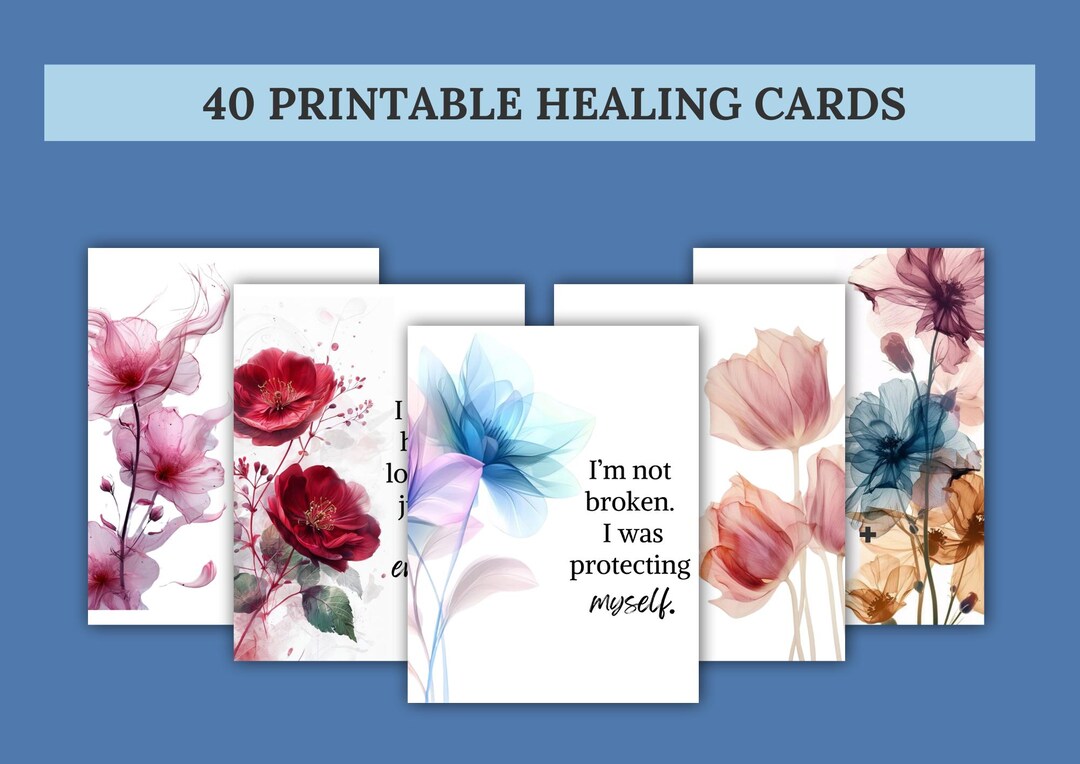40 Healing Affirmation Cards Printable – Self-love, Inner Child, Trauma ...