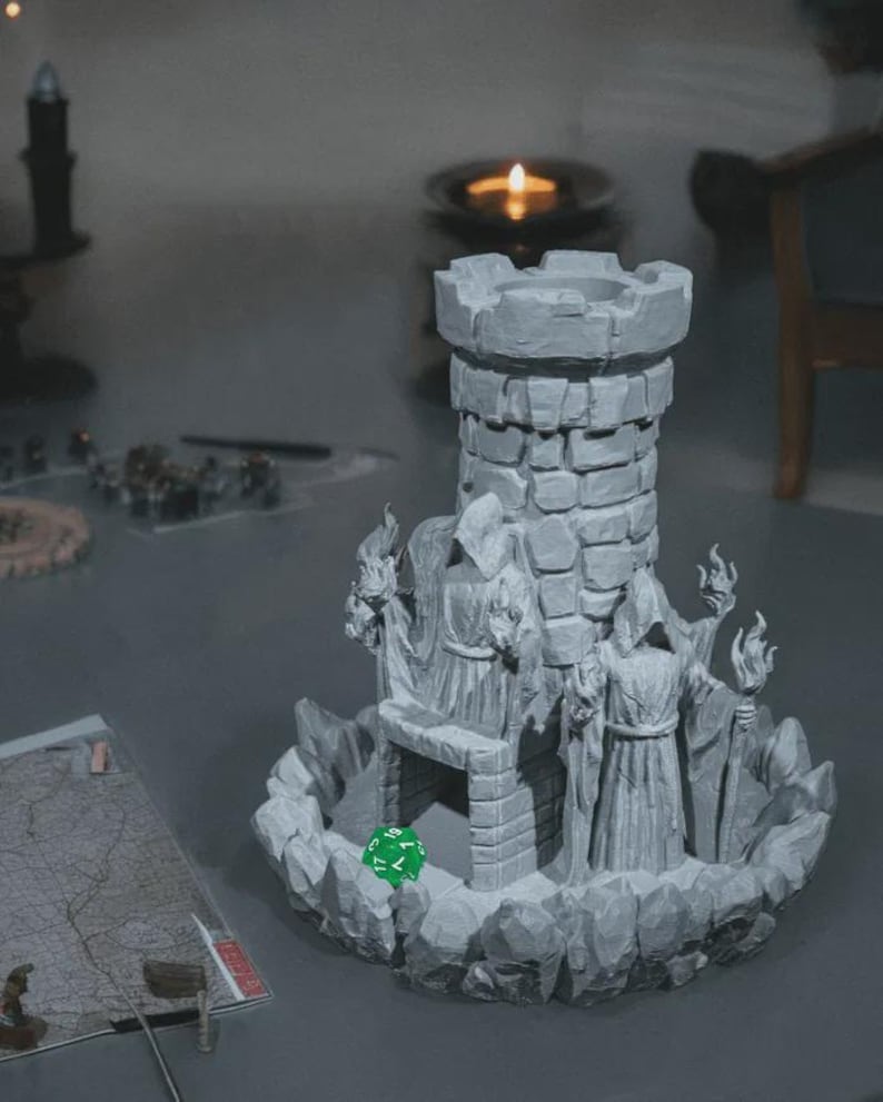 3D Printed Dark Wizard Dice Tower – D&D Tabletop RPG - Etsy