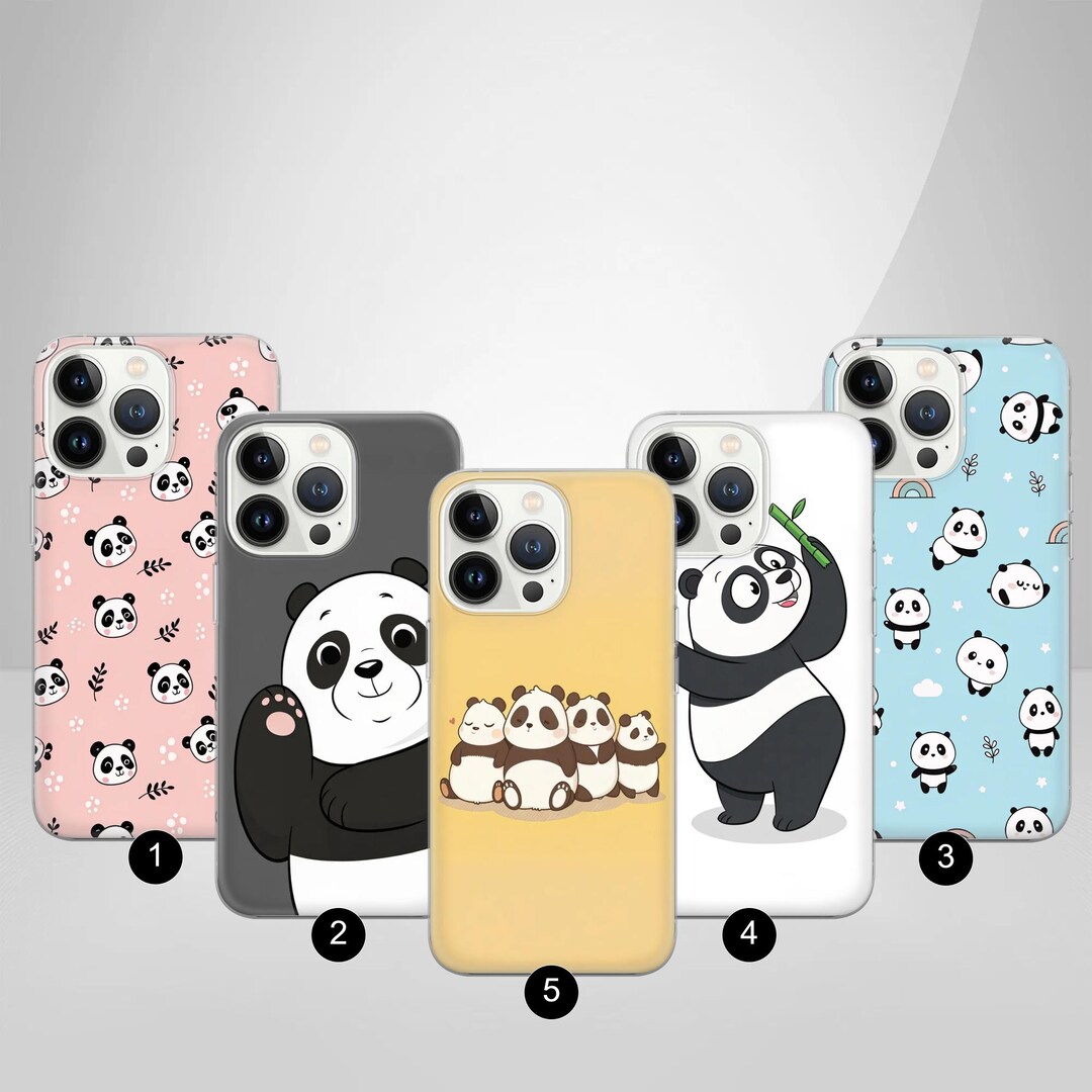 Cute Panda Phone Case, TPU Gel Cover - Etsy