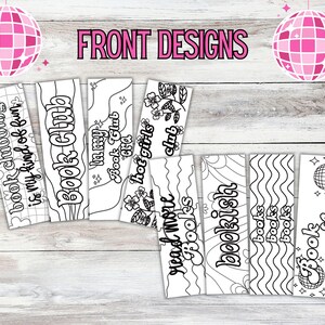 Retro Coloring Bookmarks Printable • Flower Power Disco Ball Bookish ...