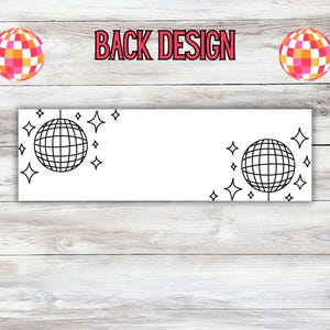 Retro Disco Ball Coloring Bookmarks | Printable Book Mark for Book ...