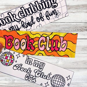 Retro Coloring Bookmarks Printable • Flower Power Disco Ball Bookish ...