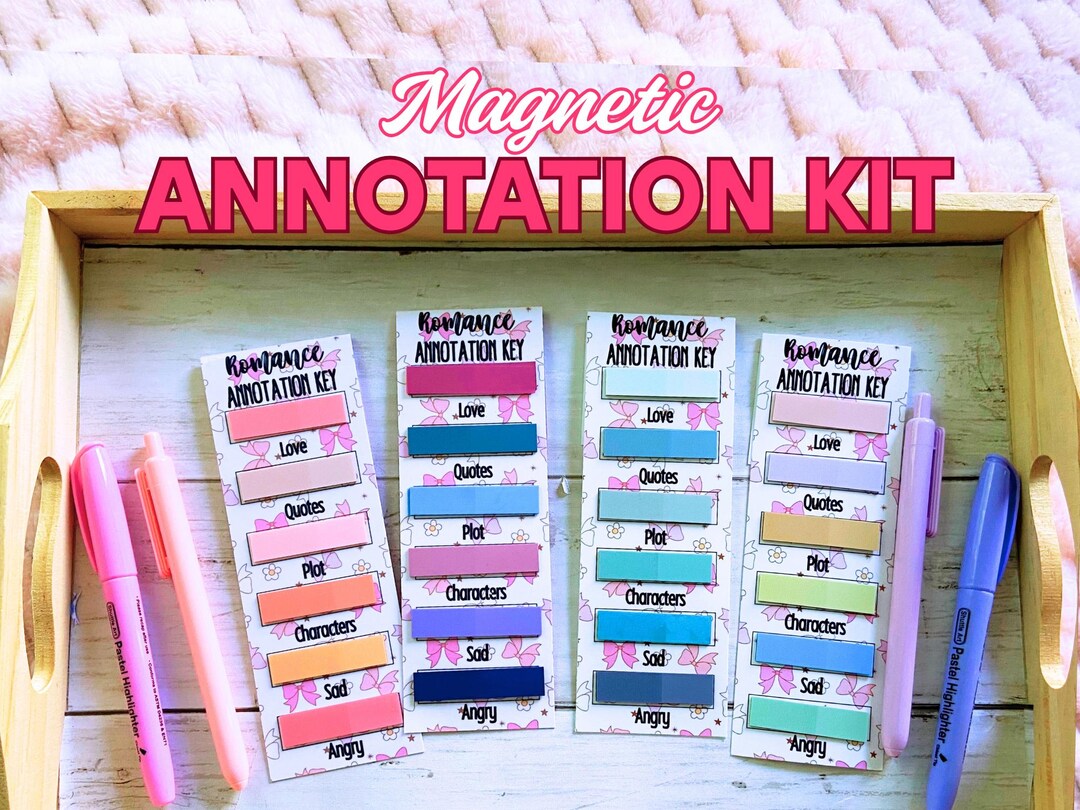Magnetic Romance Annotation Kit | Book Tabs & Bookmark | Annotating ...
