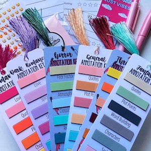 Deluxe Book Annotation Kit | Tabbed Bookmark by Genre, Custom Stickers ...
