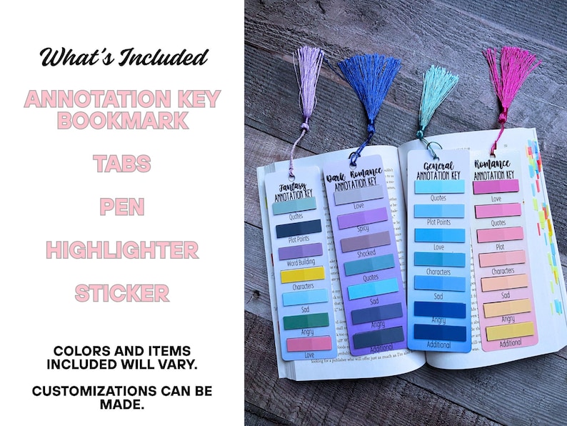 Book Annotation Kit for Romance and Fantasy Readers | Starter Pack With ...