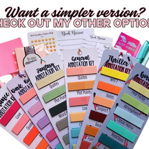 Deluxe Book Annotation Kit | Tabbed Bookmark by Genre, Custom Stickers ...