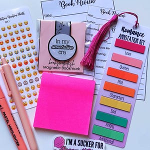 Deluxe Book Annotation Kit | Tabbed Bookmark by Genre, Custom Stickers ...