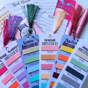 Deluxe Book Annotation Kit | Tabbed Bookmark by Genre, Custom Stickers ...