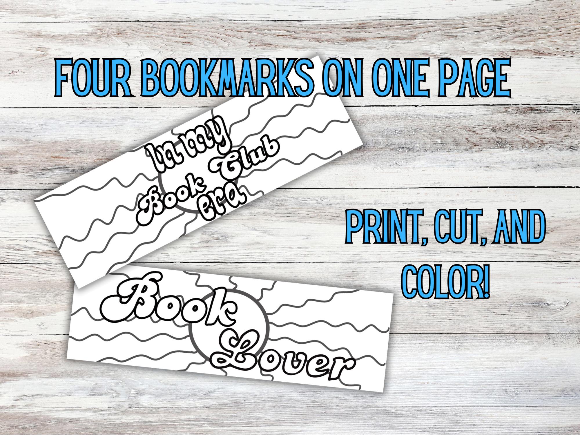 Retro Sun Burst Printable Coloring Bookmarks | Vintage Book Club Book ...