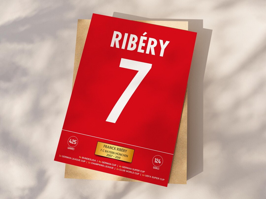 Ribery Poster Print, Football Poster Printable, Instant Download ...