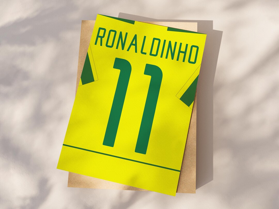 Ronaldinho Poster Jersey Print, Football Poster Printable, Ronaldinho ...