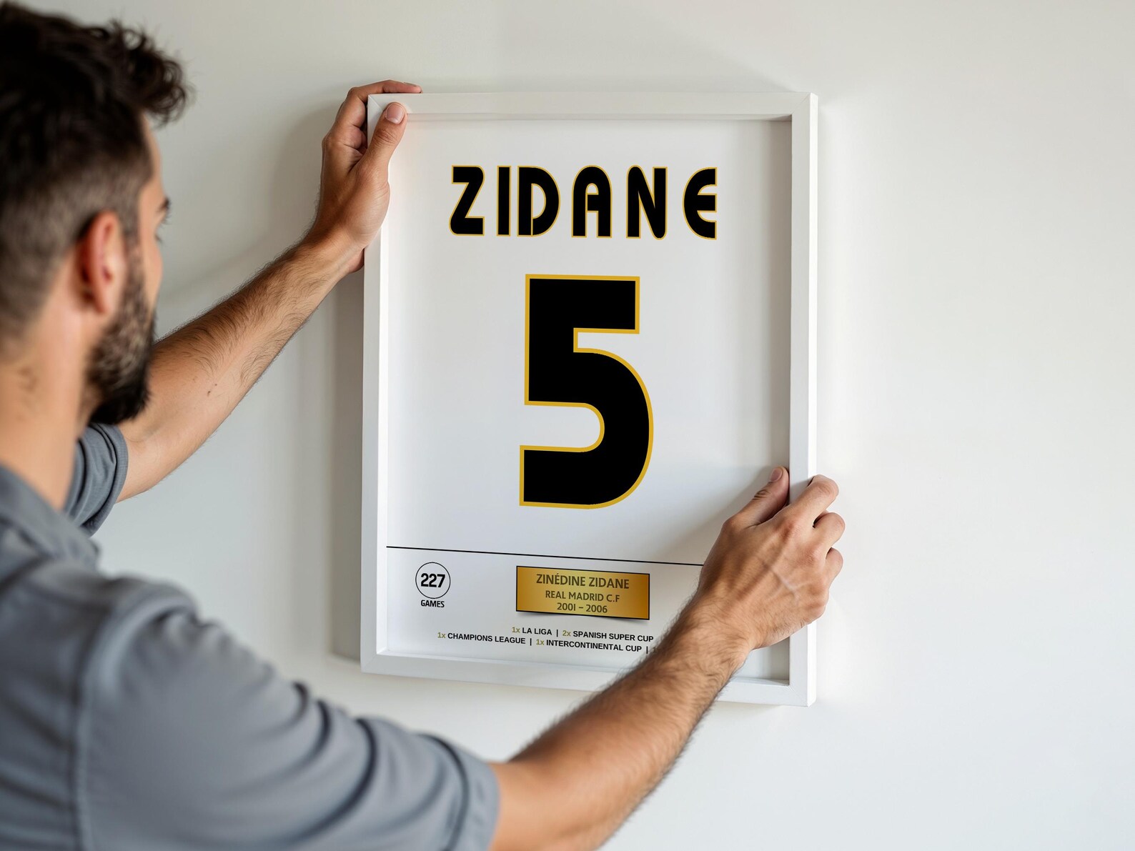 Zidane Poster Print, Football Poster Printable, Instant Download ...