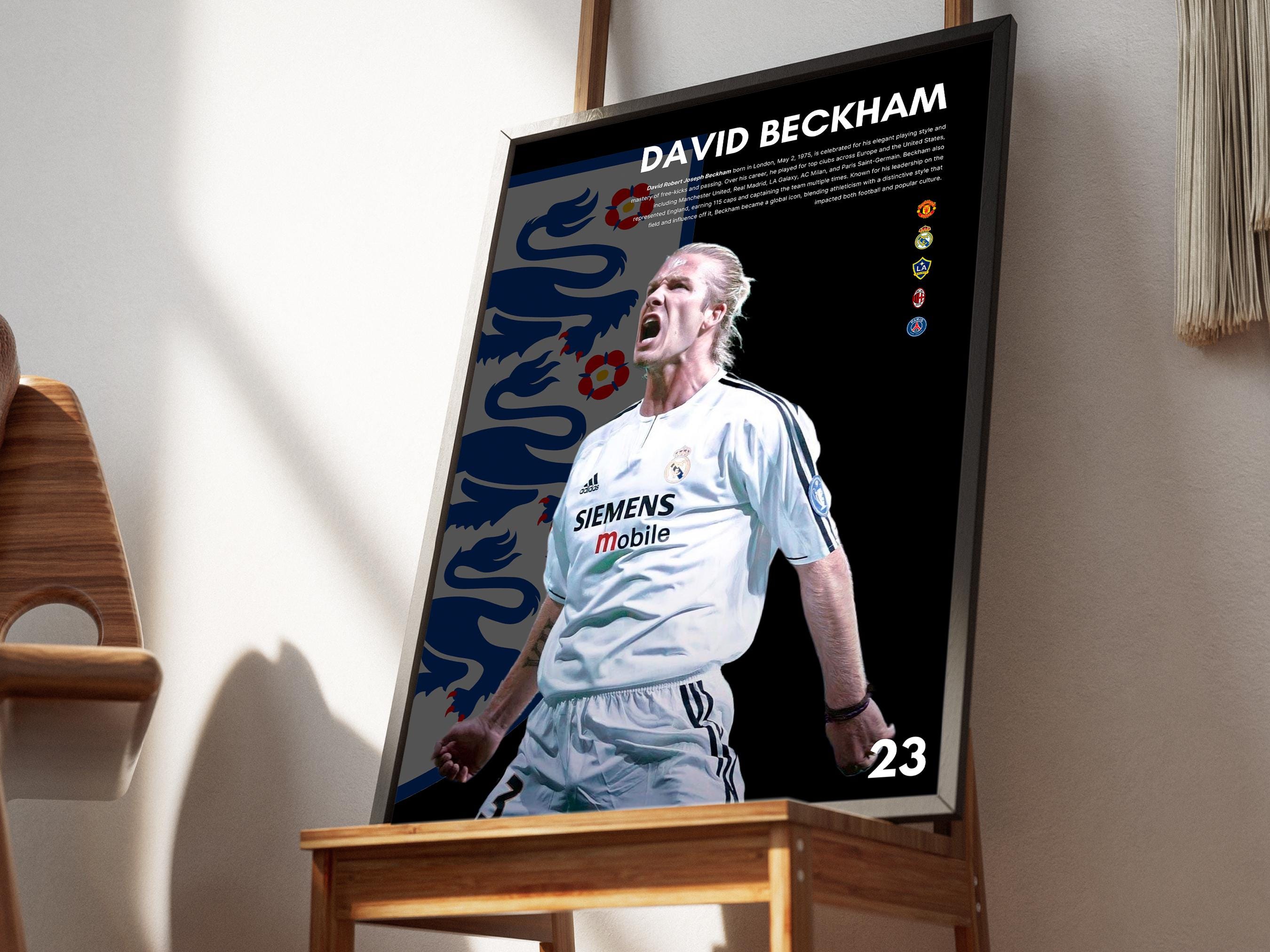 David Beckham Print, Football Poster Printable, Instant Download, Gift ...