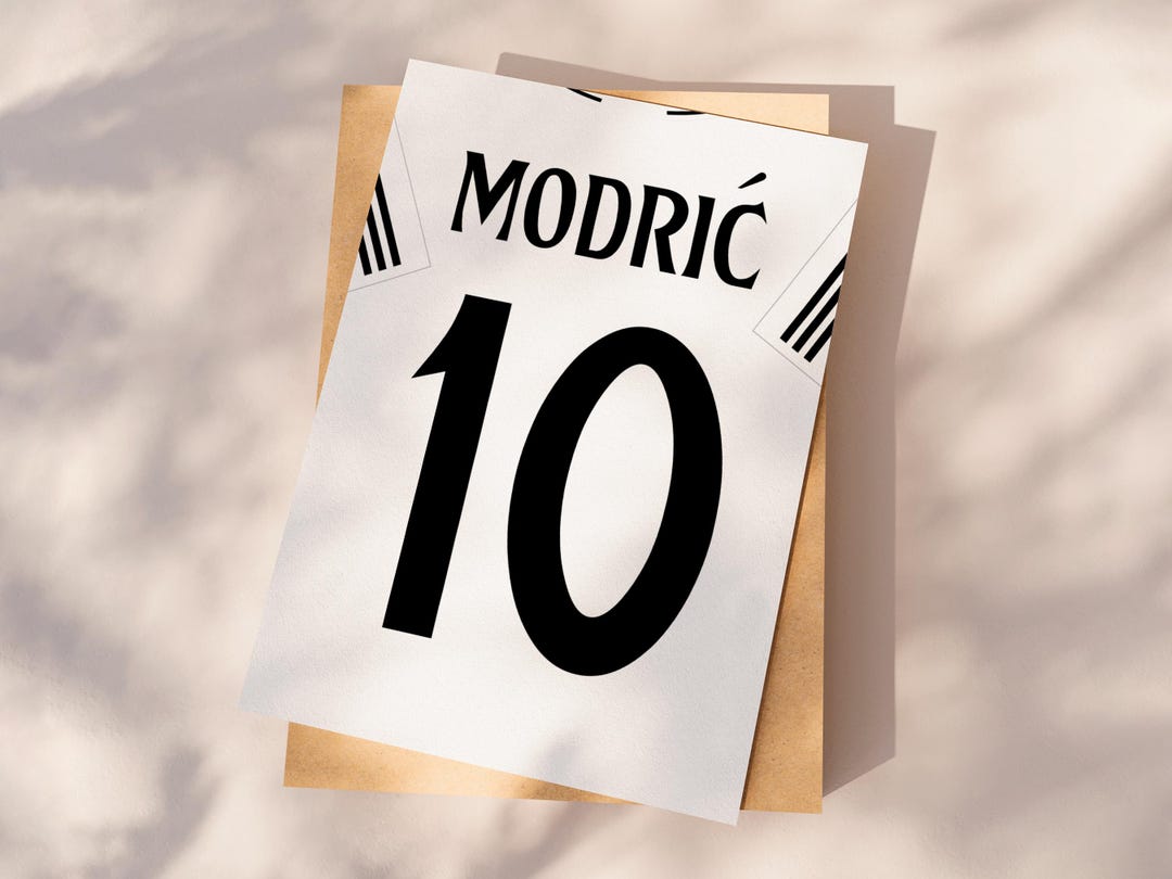 Modric Poster Jersey Print, Football Poster Printable, Gift for Son ...